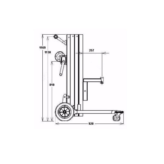 SOLLEVATORE BD1 MANUALE CON FORCHE H MAX 3M